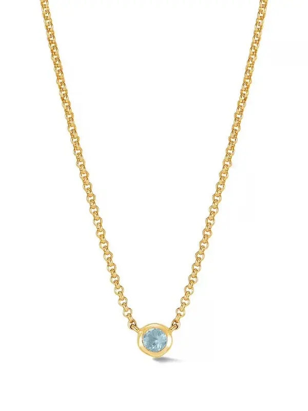 DOWER & HALL 18k Yellow Vermeil Aquamarine Necklace - Gold