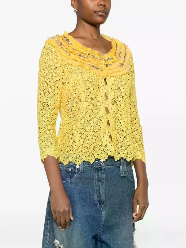 GEMY MAALOUF Floral Lace Jacket