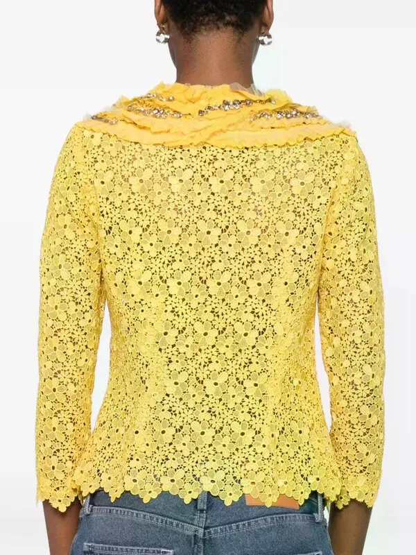 GEMY MAALOUF Floral Lace Jacket