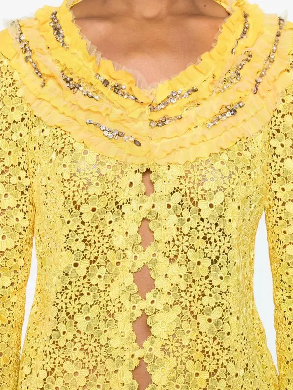 GEMY MAALOUF Floral Lace Jacket