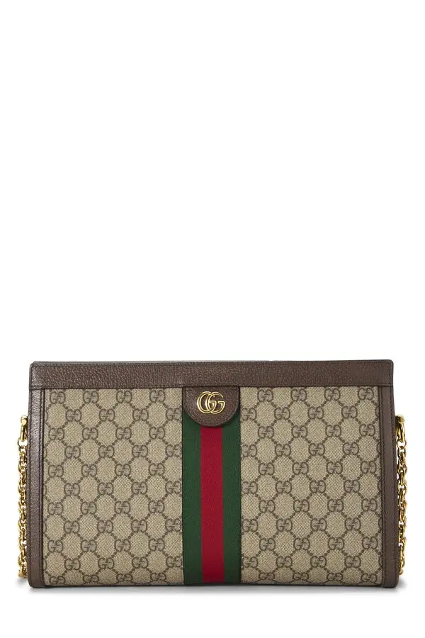 Gucci Original Gg Supreme Ophidia Shoulder Bag - Brown
