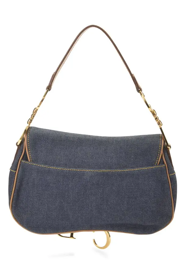 Dior Denim Double Saddle Bag
