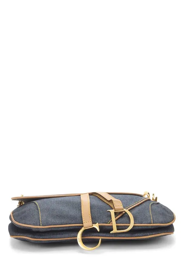 Dior Denim Double Saddle Bag