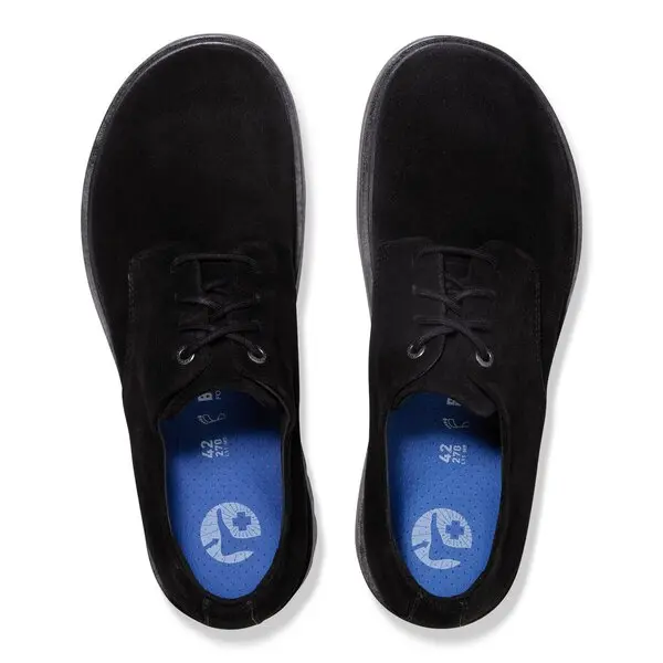 BIRKENSTOCK Highwood Lace-up Low Suede Leather Shoes - Black