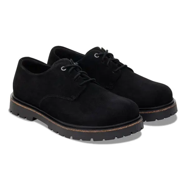 BIRKENSTOCK Highwood Lace-up Low Suede Leather Shoes - Black