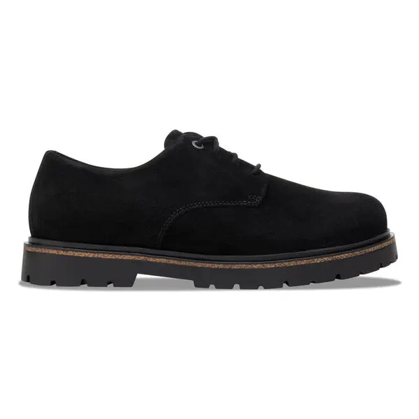 BIRKENSTOCK Highwood Lace-up Low Suede Leather Shoes - Black