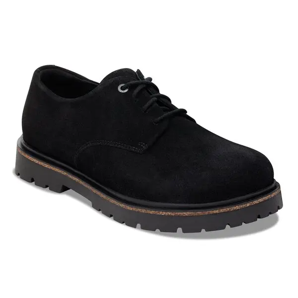 BIRKENSTOCK Highwood Lace-up Low Suede Leather Shoes - Black