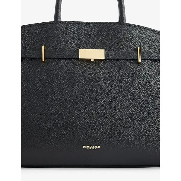 DEMELLIER The Midi Hudson Leather Top-handle Bag - Black