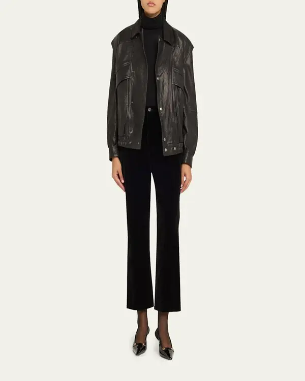 Saint Laurent Velvet Flare Trousers