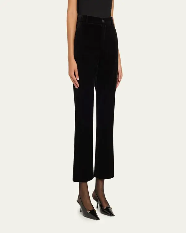 Saint Laurent Velvet Flare Trousers