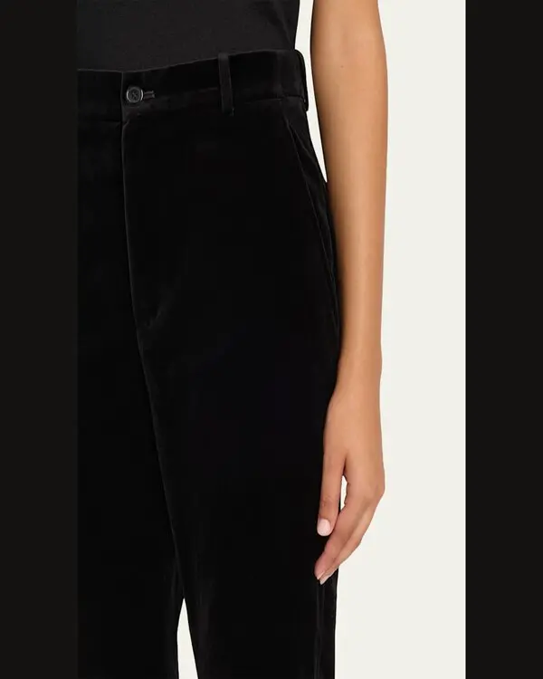Saint Laurent Velvet Flare Trousers