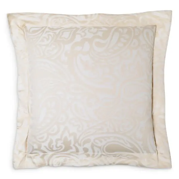 Frette Paisley Jacquard Euro Sham Exclusive - Sand/milk