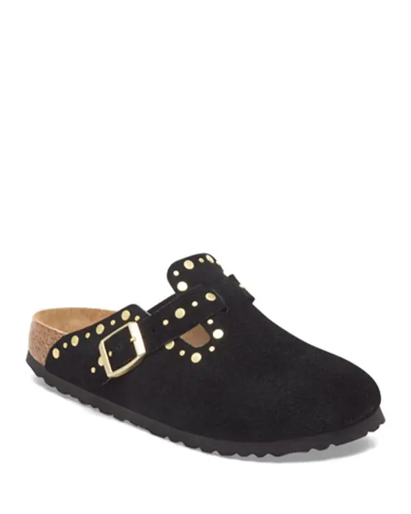BIRKENSTOCK Boston Rivet Clogs - Black