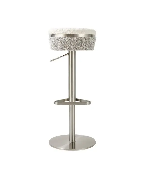 TOV FURNITURE Astro Boucle Adjustable Stool