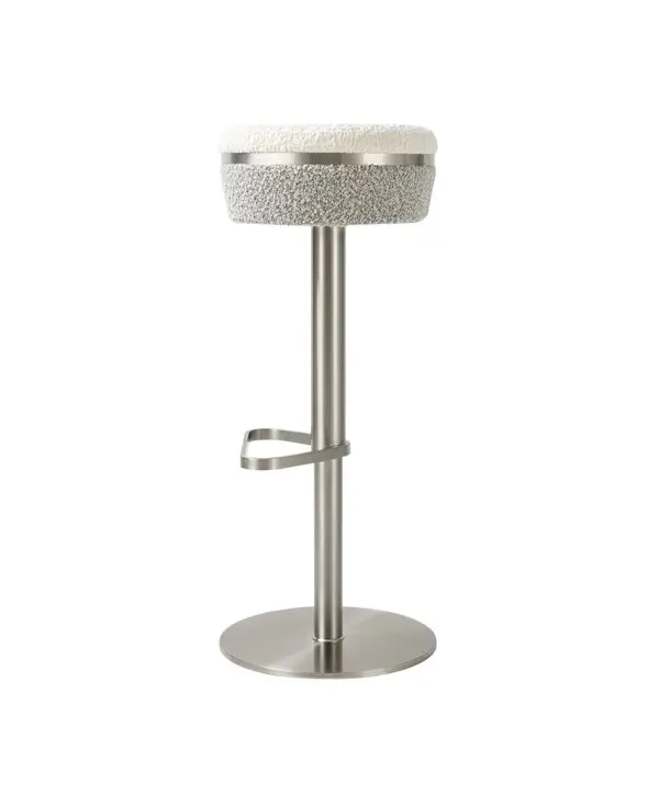 TOV FURNITURE Astro Boucle Adjustable Stool