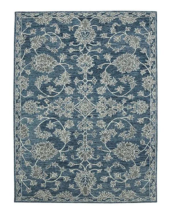 AMER RUGS Romania Hope Area Rug, 9' X 13 - Navy
