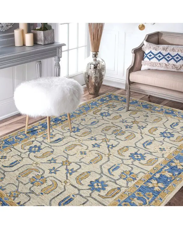 AMER RUGS Romania Pecos Area Rug, 9' X 13 - Blue
