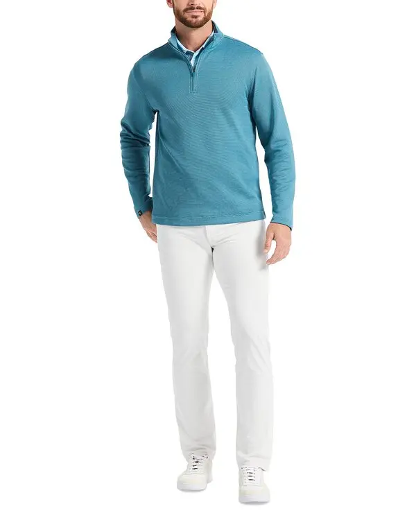Robert Graham Troland Quarter Zip Sweater - Blue Coral