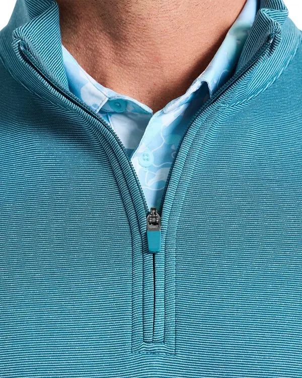 Robert Graham Troland Quarter Zip Sweater - Blue Coral