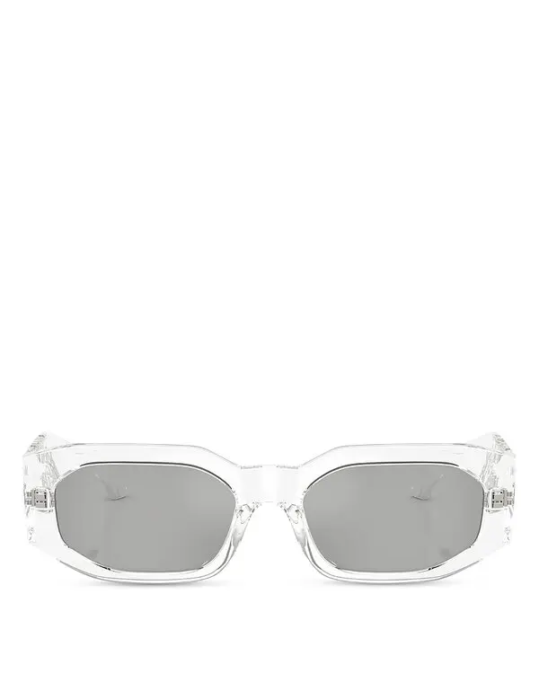 Versace Oval Sunglasses, 55mm - Transparent