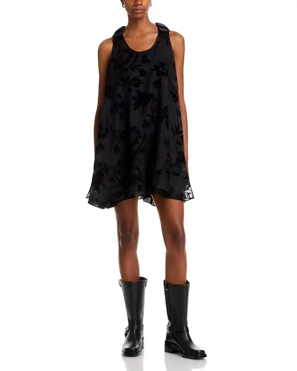 black dress and silver heels Trapeze Dress – Bohemian Black by Walking Roses main image 0