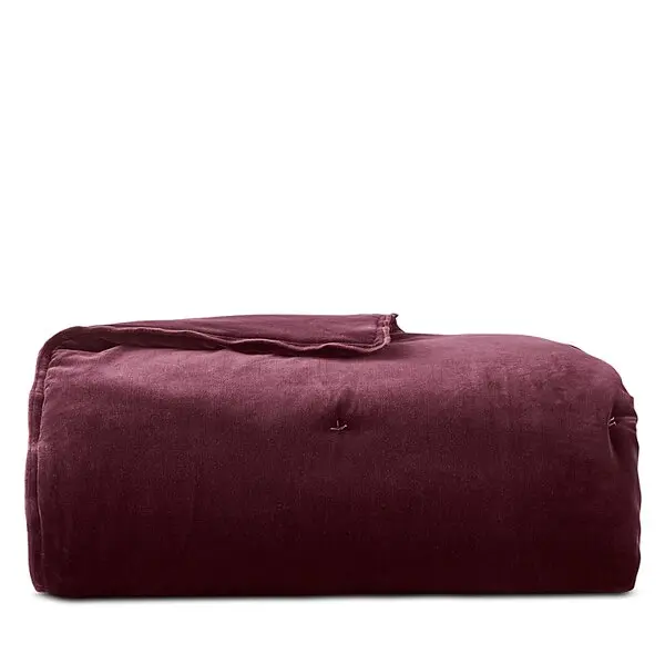CHRISTY Harewood Reversible Cotton Velvet Bedspread, Full/queen - Fig