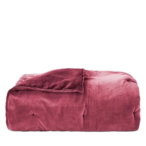 CHRISTY Harewood Reversible Cotton Velvet Bedspread, Full/queen - Fuschia