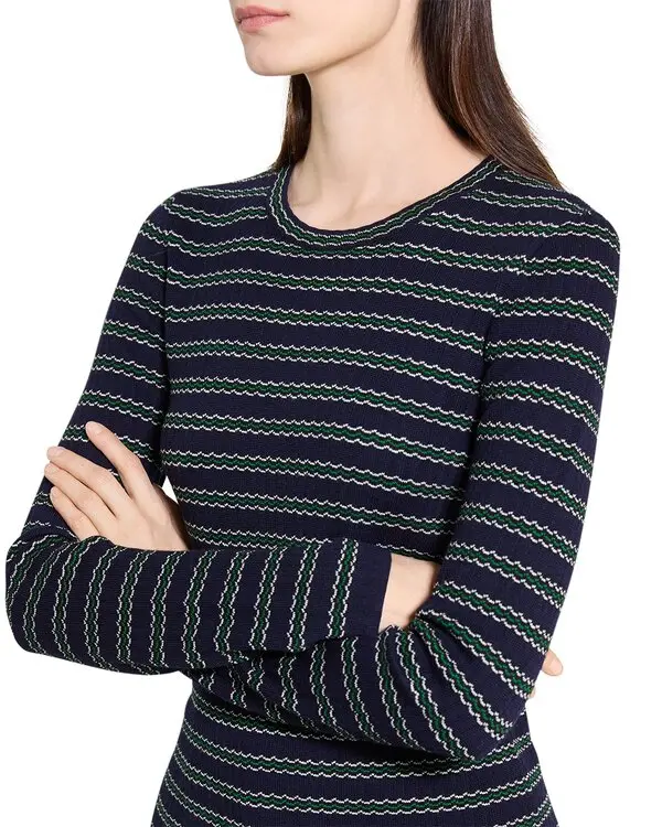 Theory Stripe Wool Top