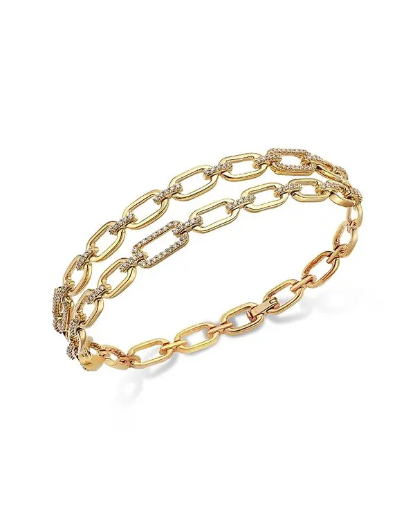 Bloomingdale'S Diamond Link Bracelet 14k Yellow 0.75 Tcw - Gold