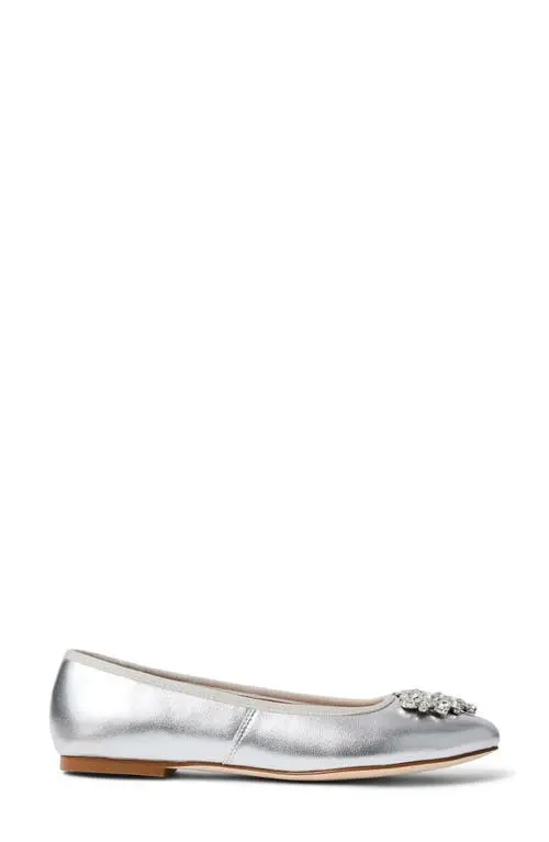 Jack Rogers Ellina Embellished Ballet Flat - Silver