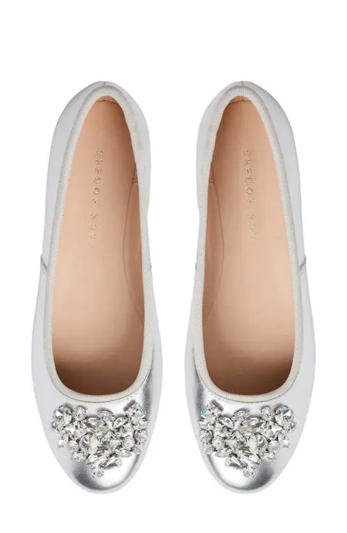 Jack Rogers Ellina Embellished Ballet Flat - Silver