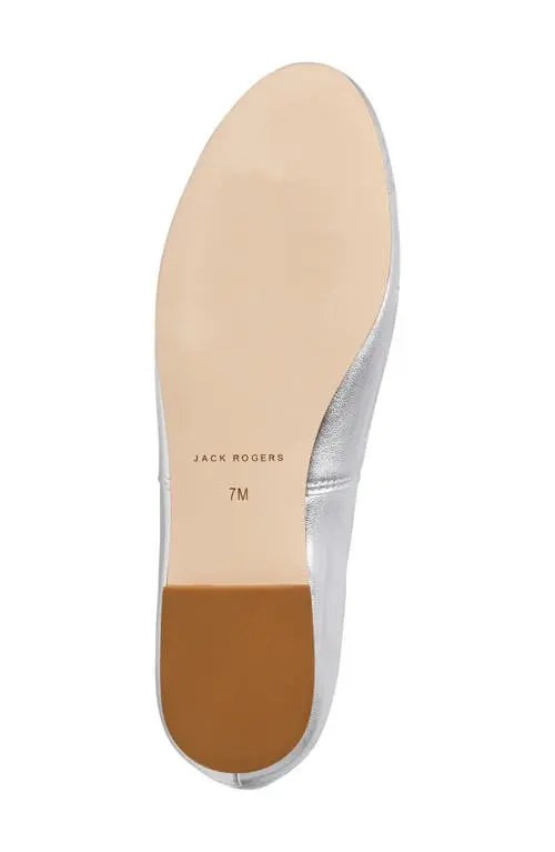 Jack Rogers Ellina Embellished Ballet Flat - Silver