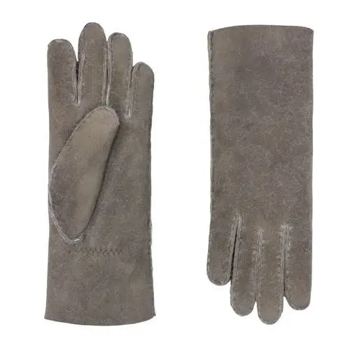 AGNELLE Denise Shearling Gloves - Bitume