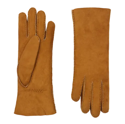 AGNELLE Denise Shearling Gloves - Chestnut