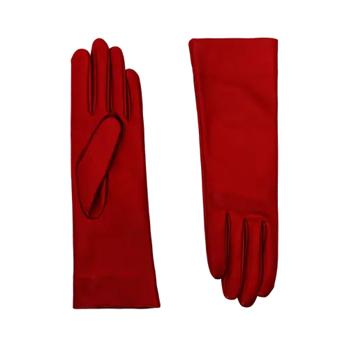 AGNELLE Christina Lambskin Gloves - Cardinal