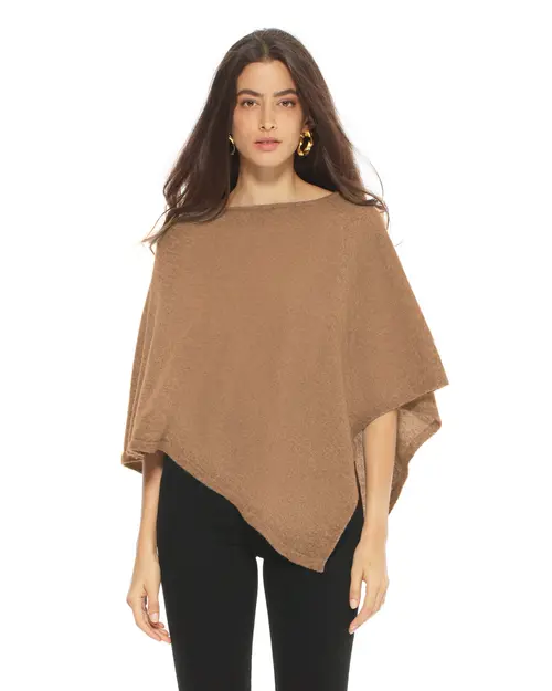 MONTICELLI CASHMERE Capelet Poncho - Camel