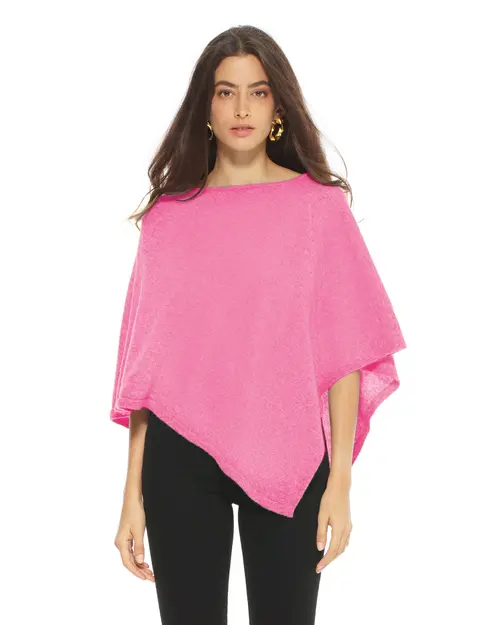 MONTICELLI CASHMERE Capelet Poncho - Fuchsia