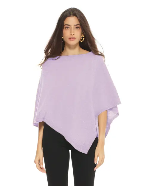 MONTICELLI CASHMERE Capelet Poncho - Lilac