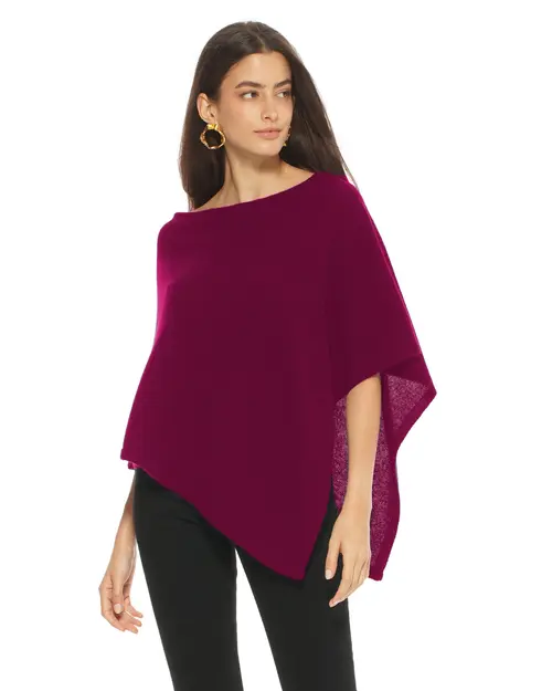 MONTICELLI CASHMERE Capelet Poncho - Magenta
