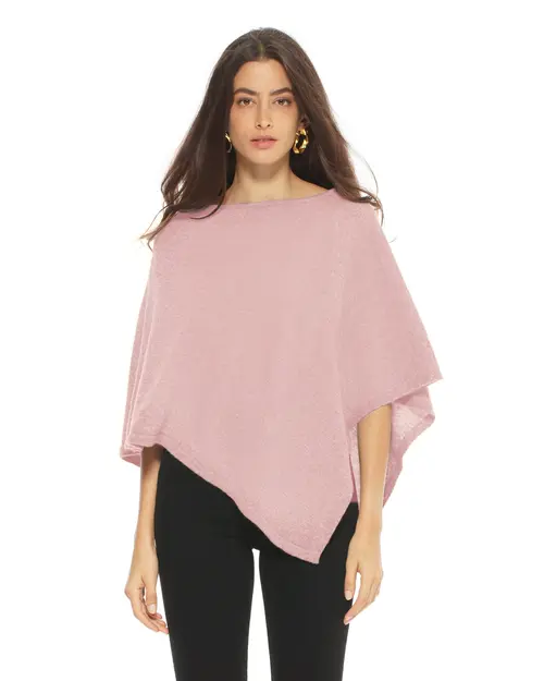 MONTICELLI CASHMERE Capelet Poncho - Old Rose