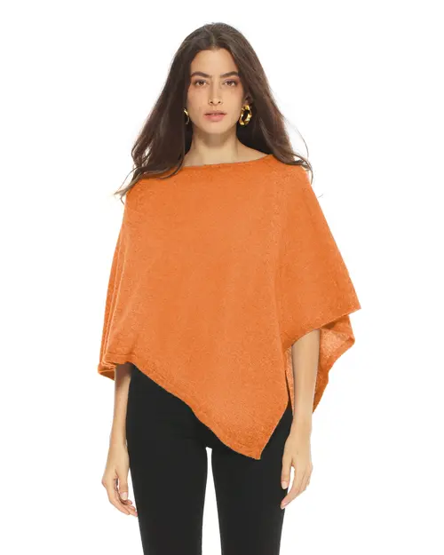 MONTICELLI CASHMERE Capelet Poncho - Saffron