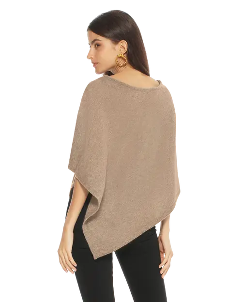 MONTICELLI CASHMERE Capelet Poncho - Taupe