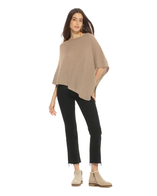 MONTICELLI CASHMERE Capelet Poncho - Taupe