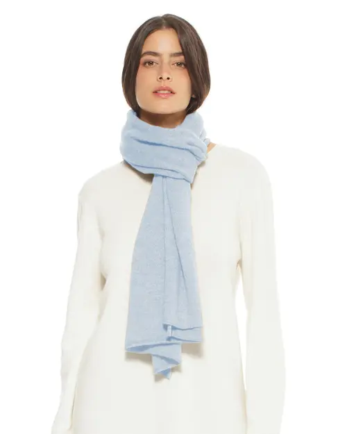 MONTICELLI CASHMERE Pure Cashmere Cloud-soft Scarf - Baby Blue