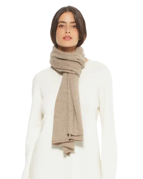 MONTICELLI CASHMERE Pure Cashmere Cloud-soft Scarf - Beige
