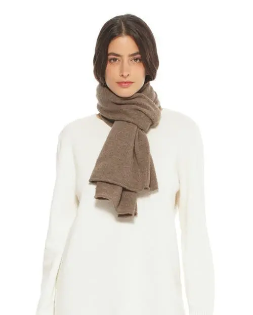 MONTICELLI CASHMERE Pure Cashmere Cloud-soft Scarf - Brown