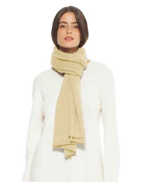 MONTICELLI CASHMERE Pure Cashmere Cloud-soft Scarf - Butter Yellow