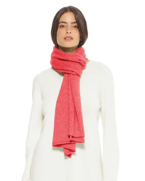 MONTICELLI CASHMERE Pure Cashmere Cloud-soft Scarf - Coral Red