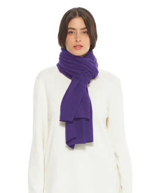 MONTICELLI CASHMERE Pure Cashmere Cloud-soft Scarf - Iris Purple
