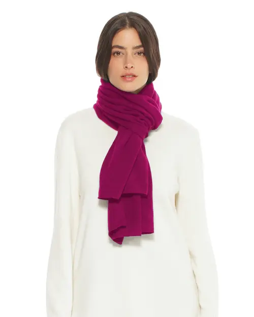 MONTICELLI CASHMERE Pure Cashmere Cloud-soft Scarf - Magenta